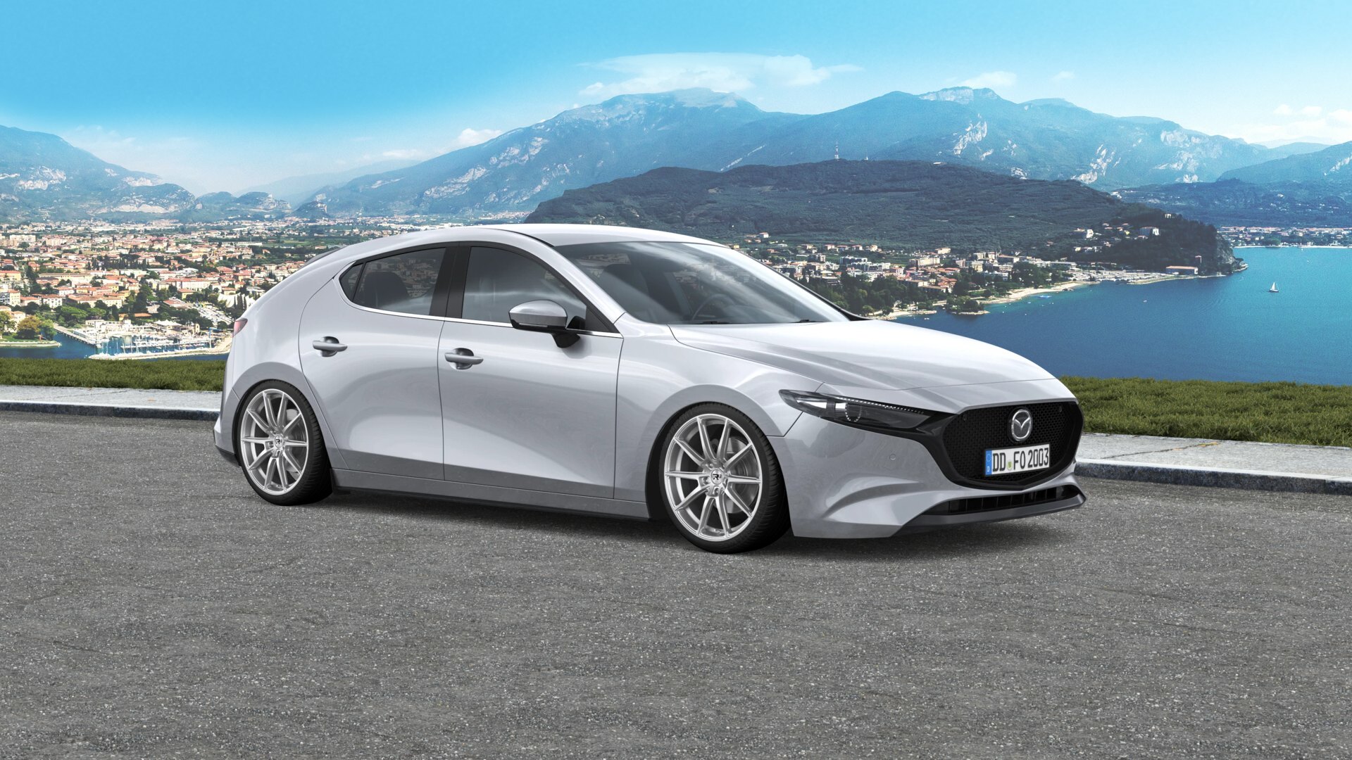 R³ Wheels R3H03 hyper black silver für Ihren Mazda 3 | felgenoutlet.de